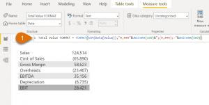 3 ways to show negative numbers in brackets in Power BI