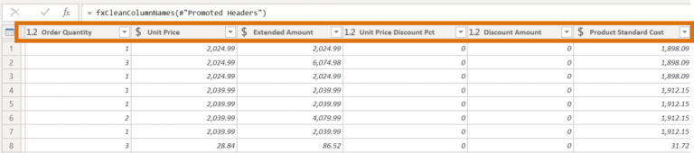 Easy way to auto rename columns in Power Query