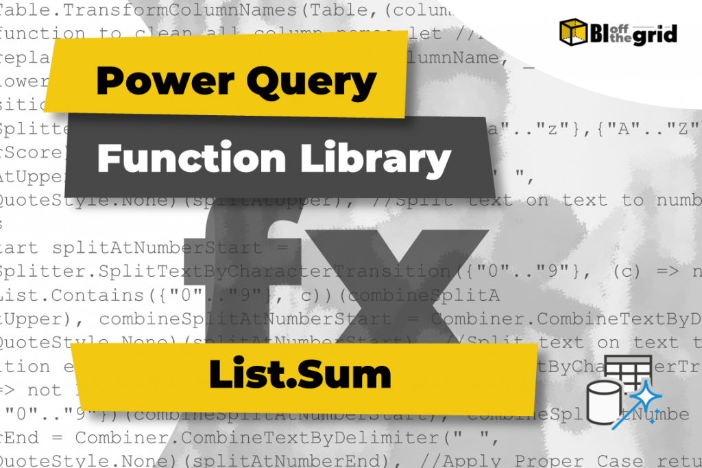 List.Sum in Power Query: 10 simple examples